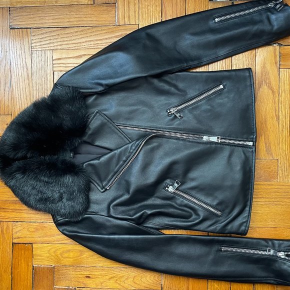 Karl Lagerfeld | Jackets & Coats | Karl Lagerfeld Genuine Leather ...